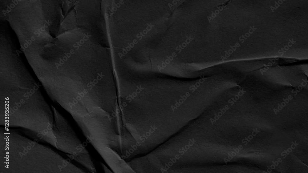 Crumpled paper animation,, white texture animation, black paper, old ...