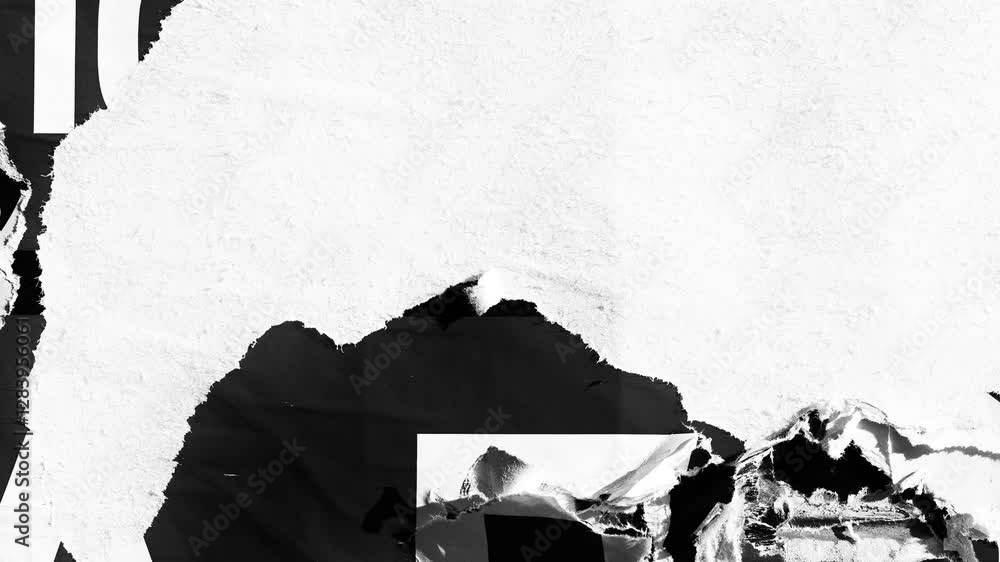Crumpled paper animation,, white texture animation, black paper, old ...