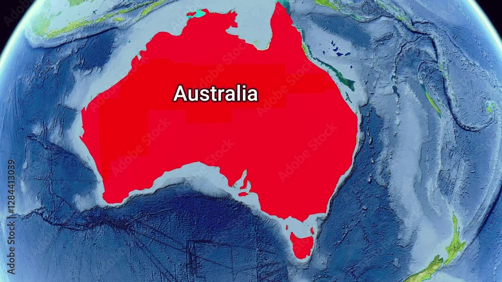 Australian map animation video, Highlighted Australia map, Australia ...