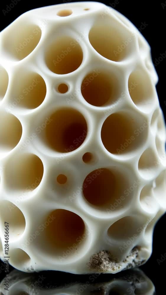 Intricate design of natural sea sponge showcasing unique porous ...