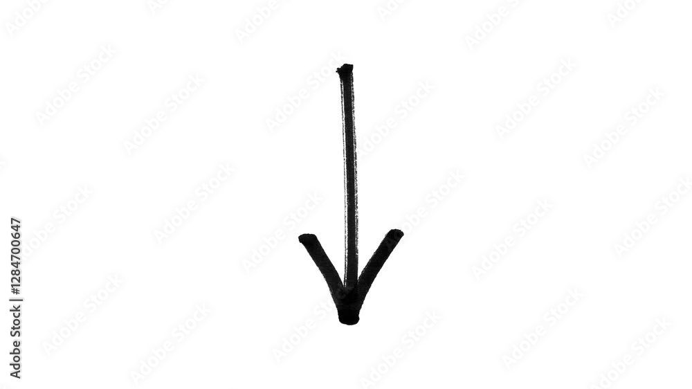 Arrow animation on transparent background. Black arrow loop animation ...