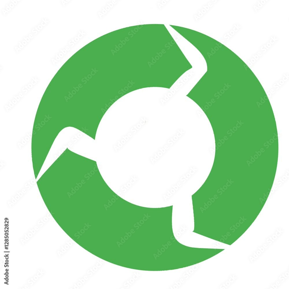 A simple yet impactful short animation featuring a rotating green ...