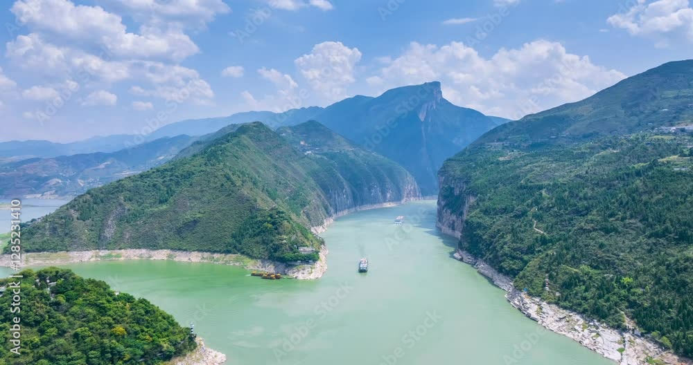 aerial time lapse video of the beautiful nature landscape of Kuimen,the ...