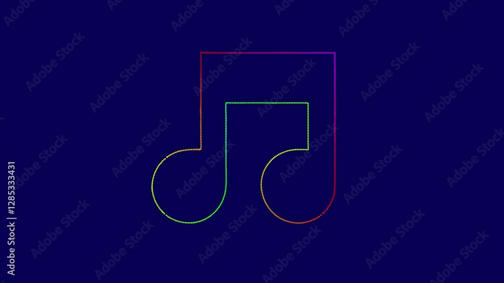 rgb sound wave moving animation. audio wave or frequency digital ...