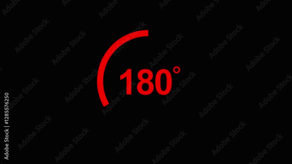 180 degree view icon animation, Icon 180° animation with optional lama ...