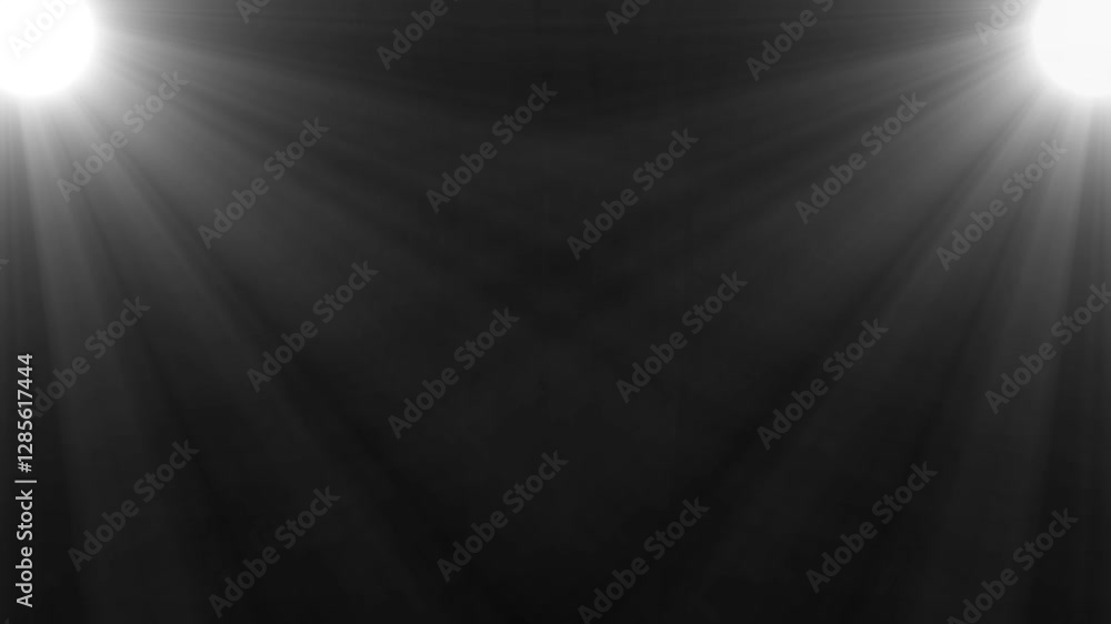 white Light rays effect motion animate video footage on black ...