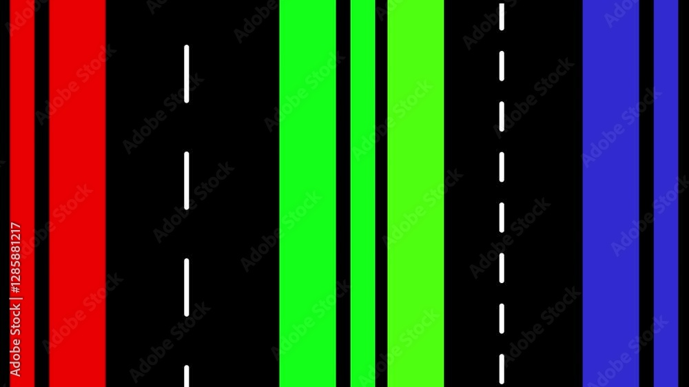 Highway car driving icon animation . road markings lines. highway ...