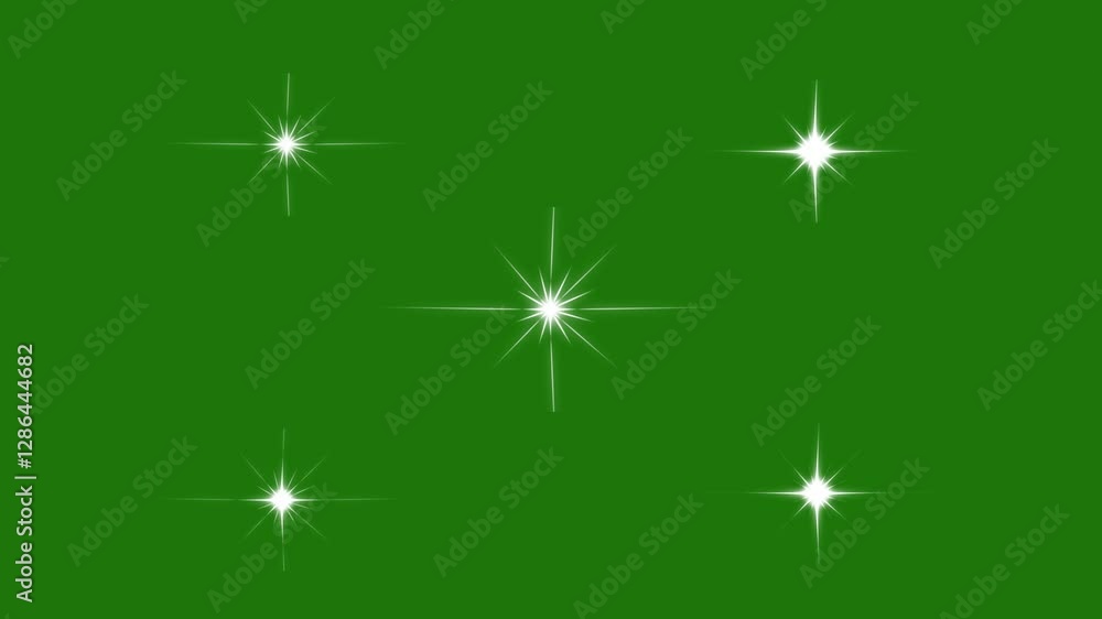 Sparkling twinkling Star blinking cartoon effects, stars light effect ...
