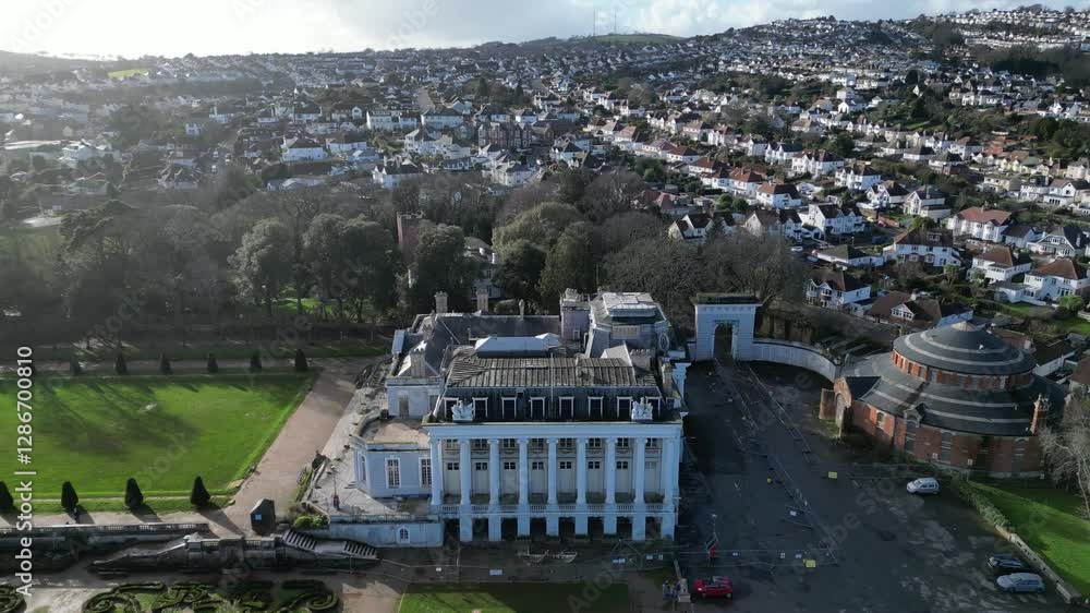 Paignton, Torbay, Devon, England: DRONE VIEWS: Oldway Mansion and the ...