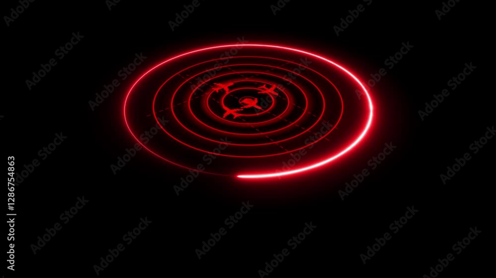 An air traffic control tower equipped with radar.High-tech radar ...