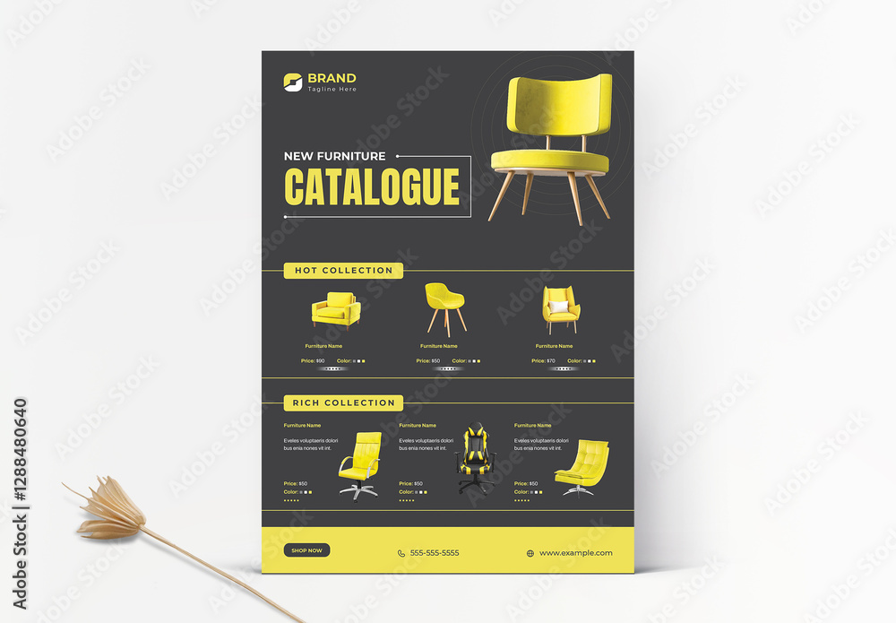 Product Catalog Specification Flyer Layout Stock Template | Adobe Stock
