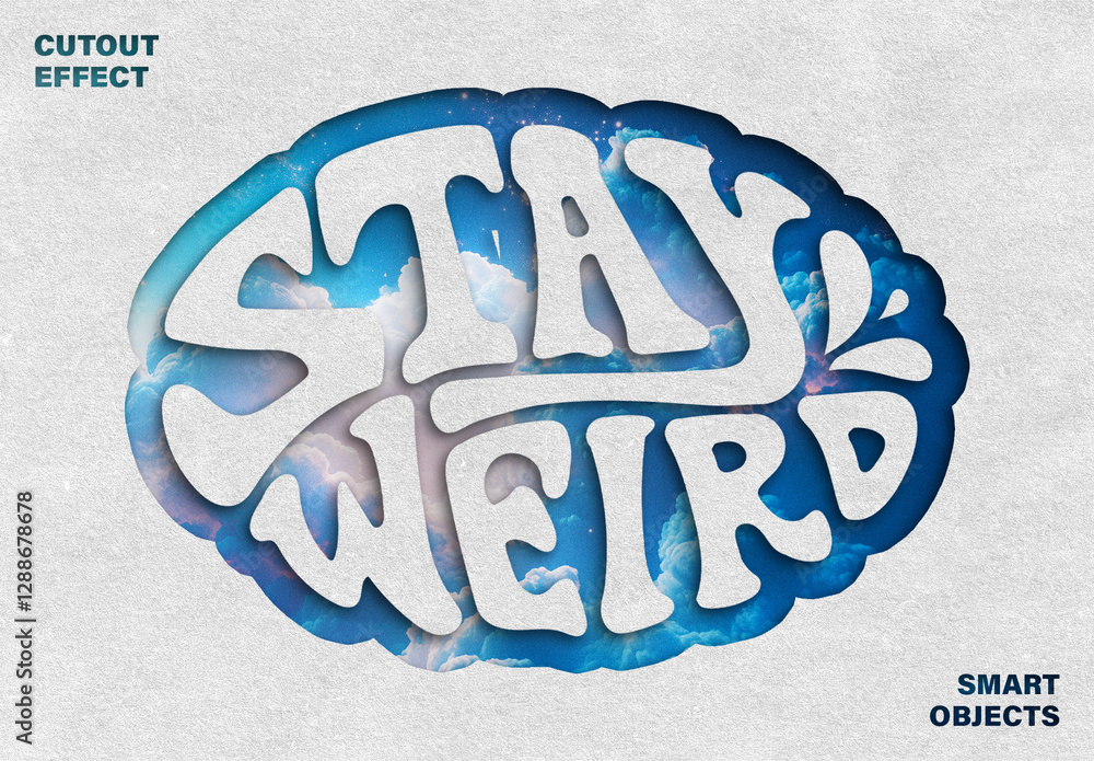 Cut Out Text & Logo Effect Mockup Stock Template | Adobe Stock