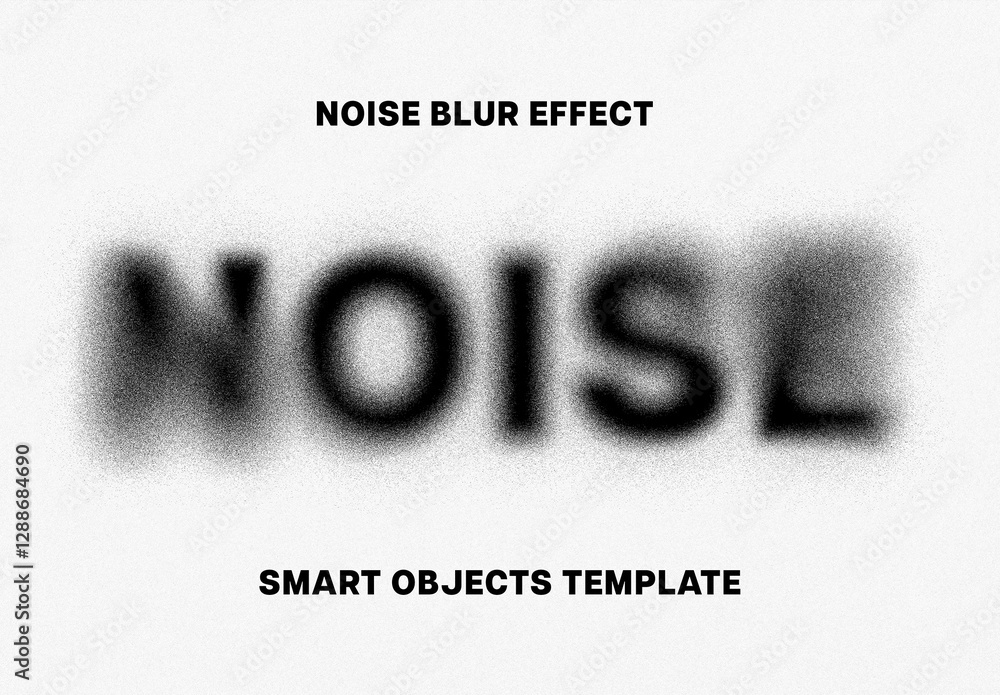 Noise Blur Effect Mockup plantilla de Stock | Adobe Stock