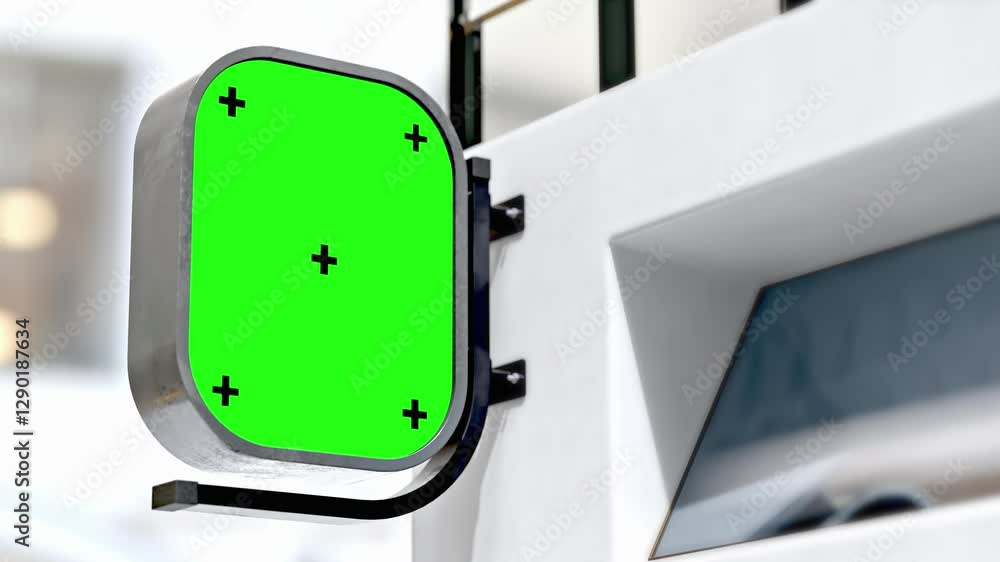 Empty Billboards Mock-Up. Billboard Green screen installed outside the ...