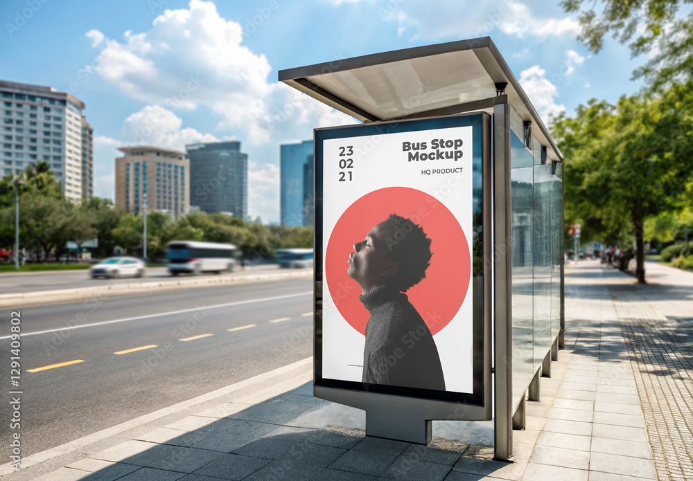 Bus Stop Mockup 06 Stock Template | Adobe Stock