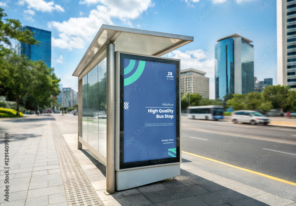 Bus Stop Mockup 05 Stock Template | Adobe Stock