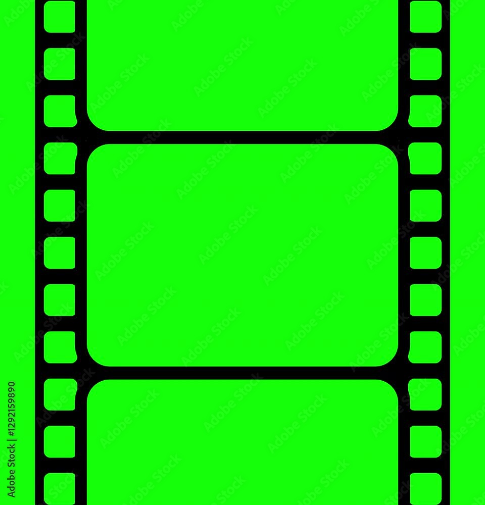 Stockvideon Black Filmstrip Border Animation with Green Screen ...