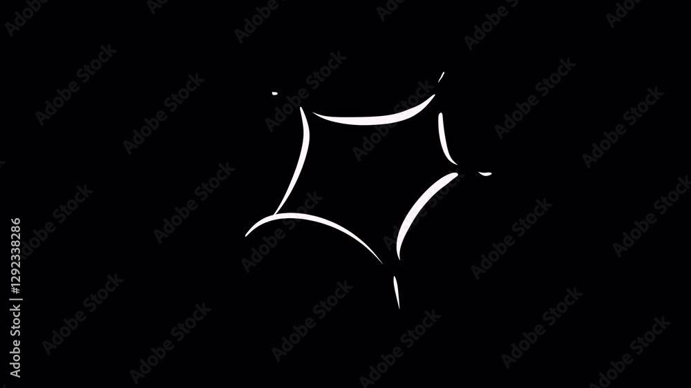 Sound wave explosion effect on a black screen. Animation of impact or ...