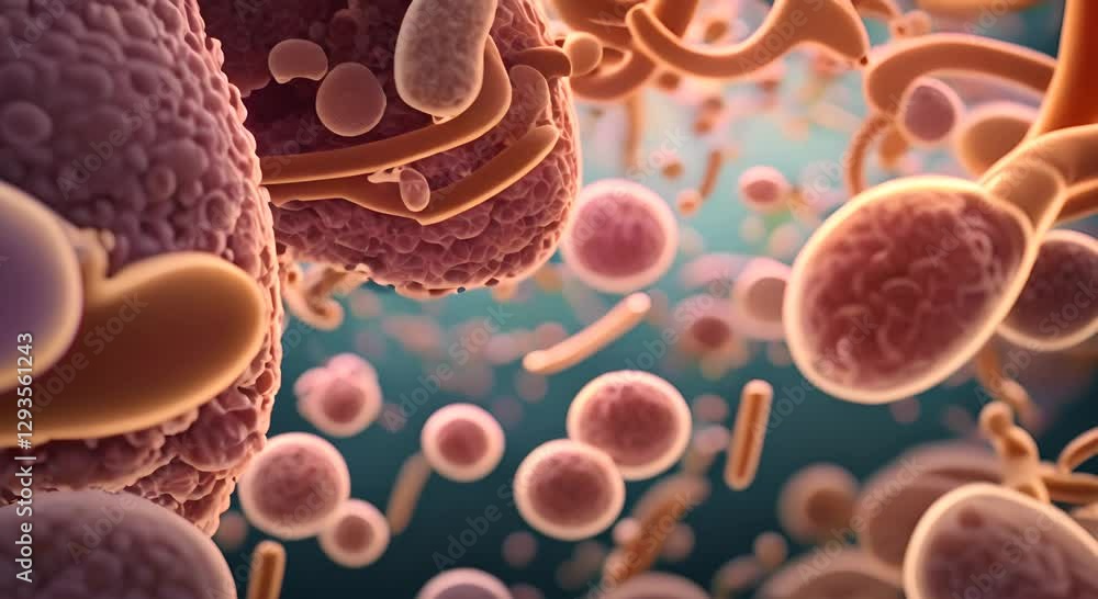 Micro bacterial Bacteria Colony Microbiome and Bacteria inside ...