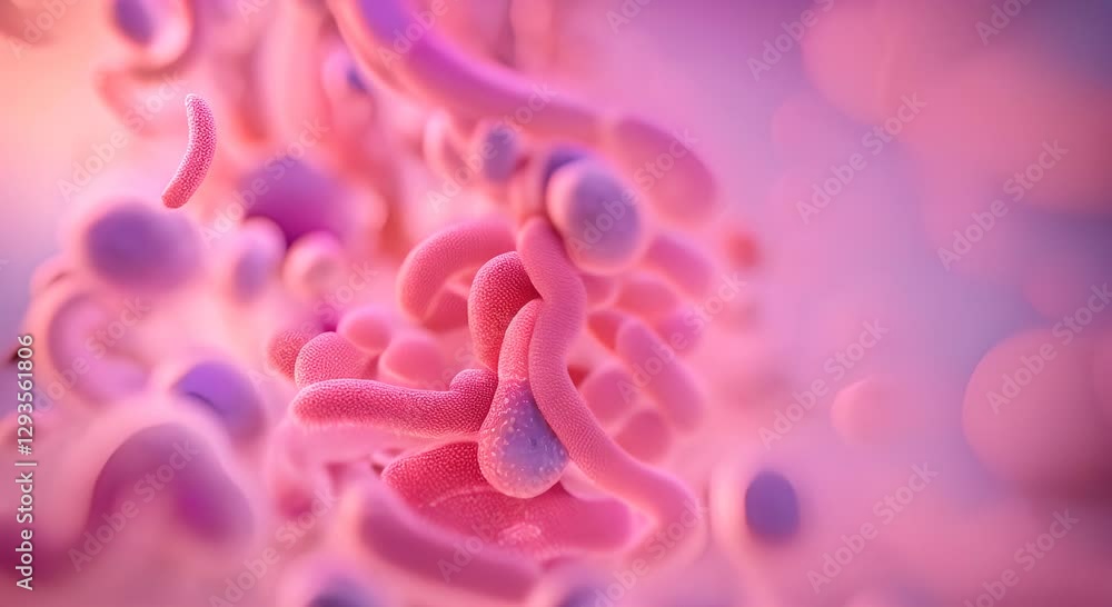 Micro bacterial Bacteria Colony Microbiome and Bacteria inside ...