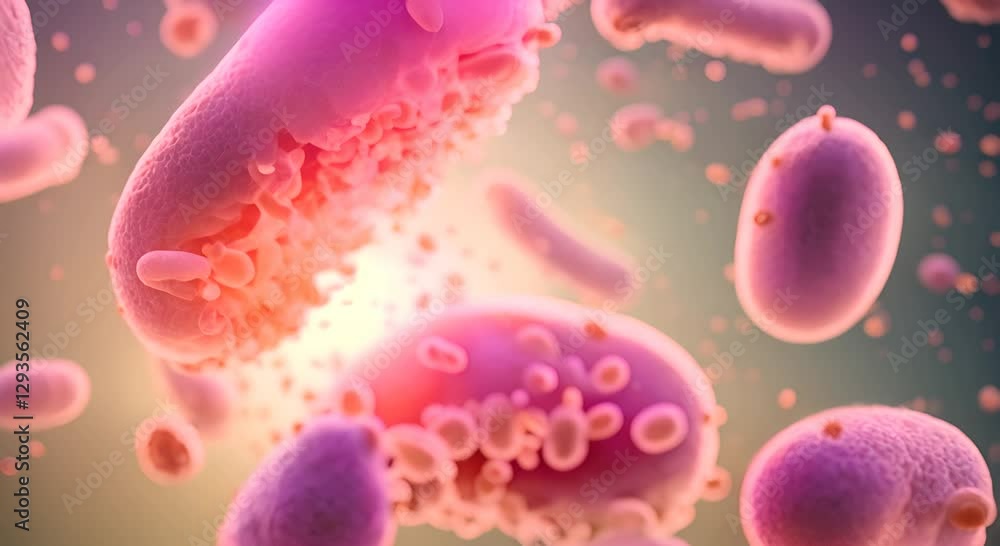 Micro bacterial Bacteria Colony Microbiome and Bacteria inside ...