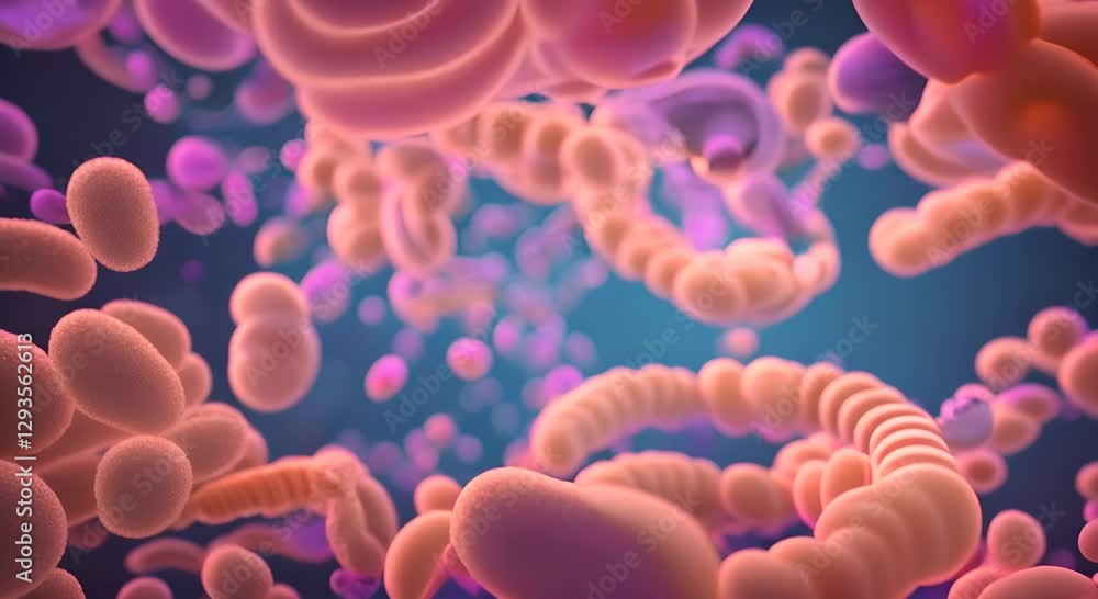 Micro bacterial Bacteria Colony Microbiome and Bacteria inside ...