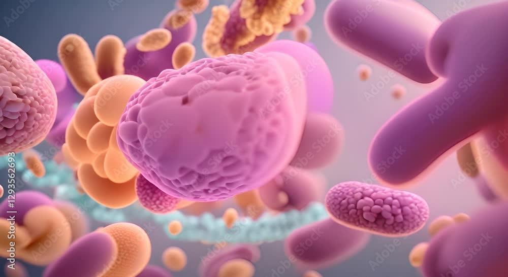 Micro bacterial Bacteria Colony Microbiome and Bacteria inside ...