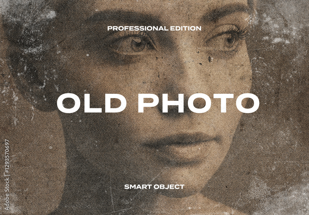 Old Film Frame Vintage Retro Photo Effect Paper Texture Template Mockup ...