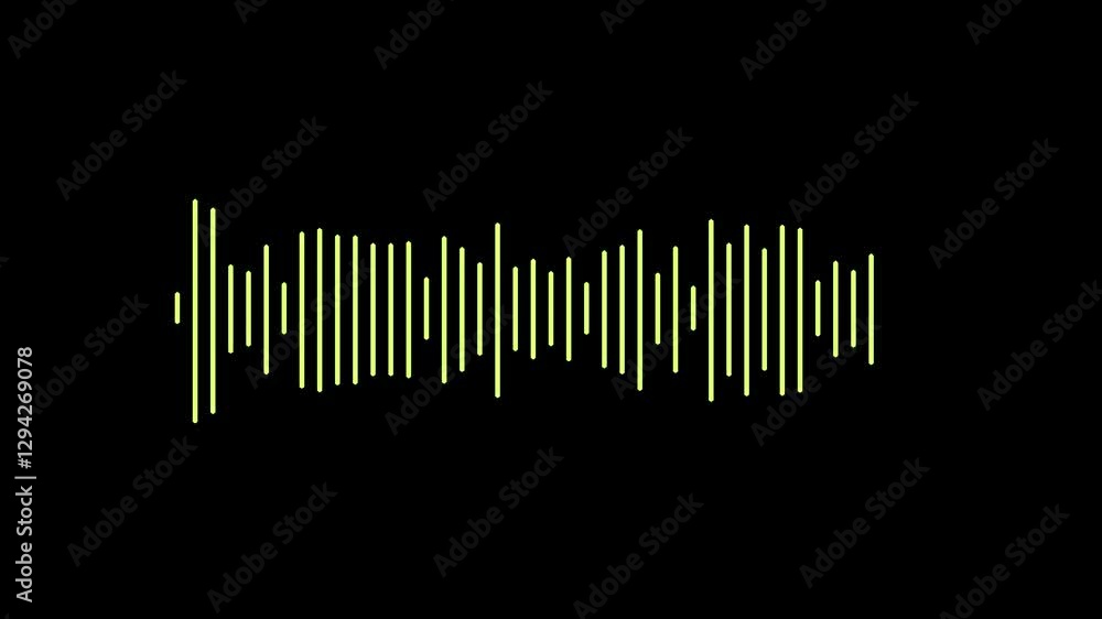 Sound Wave Animated In black Background.audio waveform spectrum ...