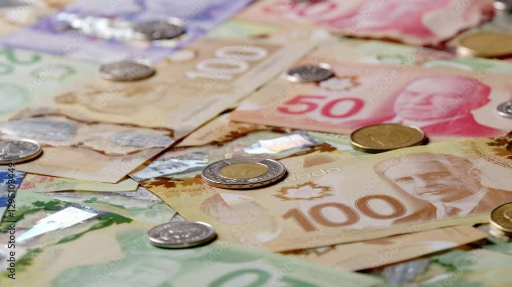 Watch As Canadian Dollar Bills Spin Around In A Circle, Creating A ...
