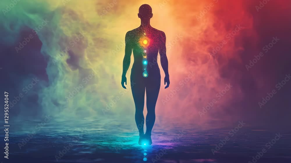 video of the human chakra and energy field systems Відео Stock | Adobe ...