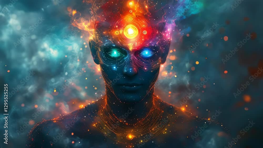 video of the human chakra and energy field systems Відео Stock | Adobe ...