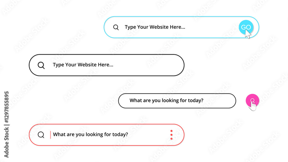 Minimal Responsive Search Bar Stock Template | Adobe Stock