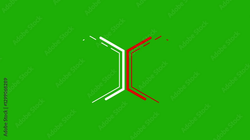 Glowing Neon Polygon Star Frame Animation on Green Screen Futuristic ...