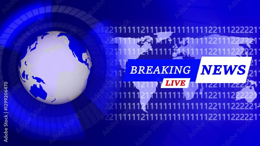 Breaking News World Maps Background, Globe digital news background ...