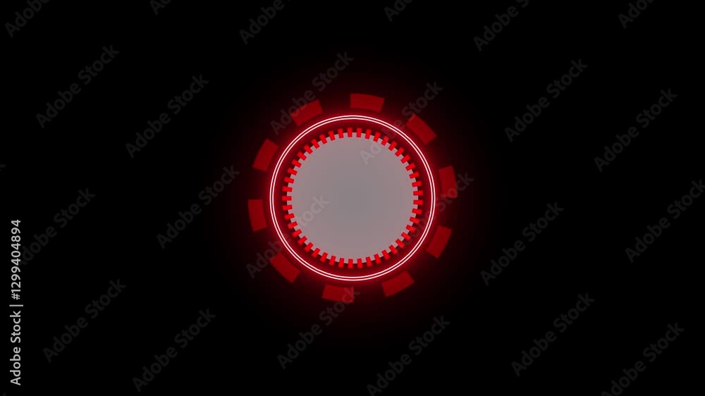 Setting rotate gear cog and tick mark animation on black background ...