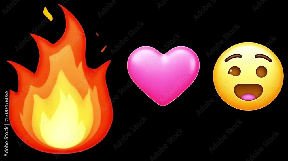 Top Animated Emoji Set. Alpha channel, transparent background. 4K ...