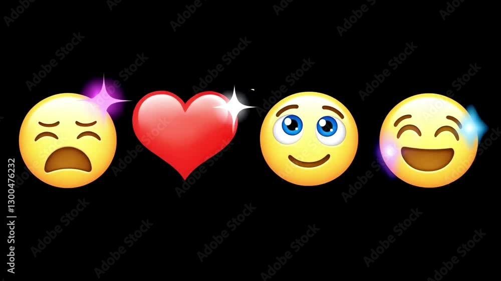 Top Animated Emoji Set. Alpha channel, transparent background. 4K ...