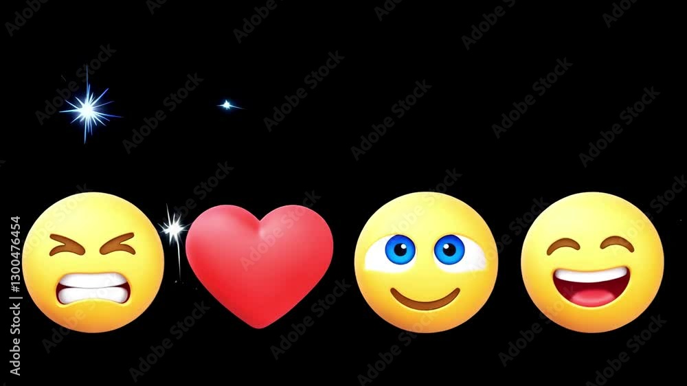 Top Animated Emoji Set. Alpha channel, transparent background. 4K ...