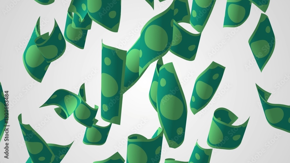 Raining Dollar Bills Money Falling Overlay Stock Template | Adobe Stock