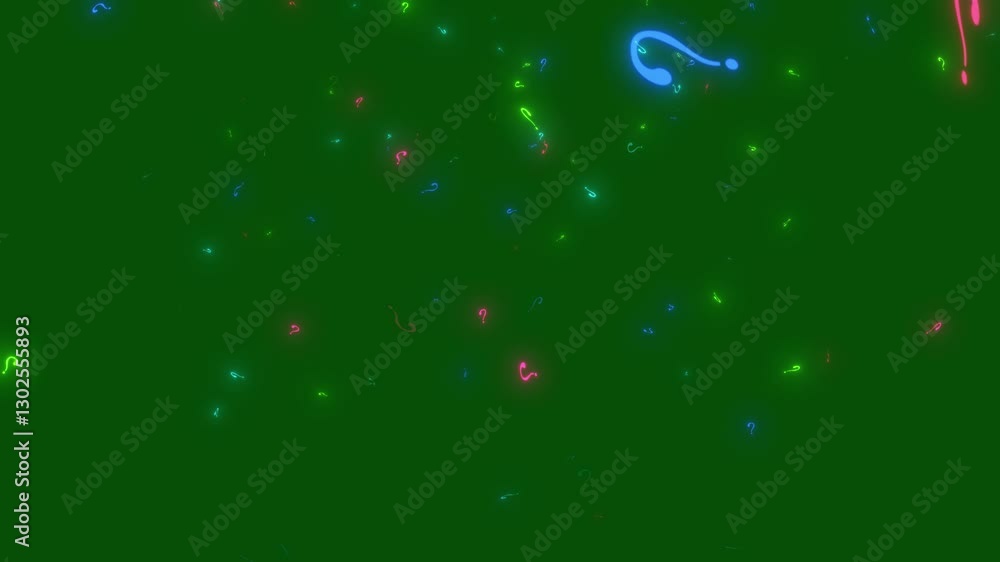 Question Mark Particle Bouncing, White Question Symbol Bouncing And ...