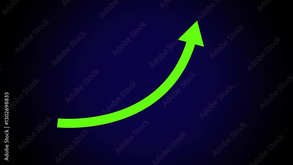 arrow rising transparent channel, business growth arrow and graph chart ...
