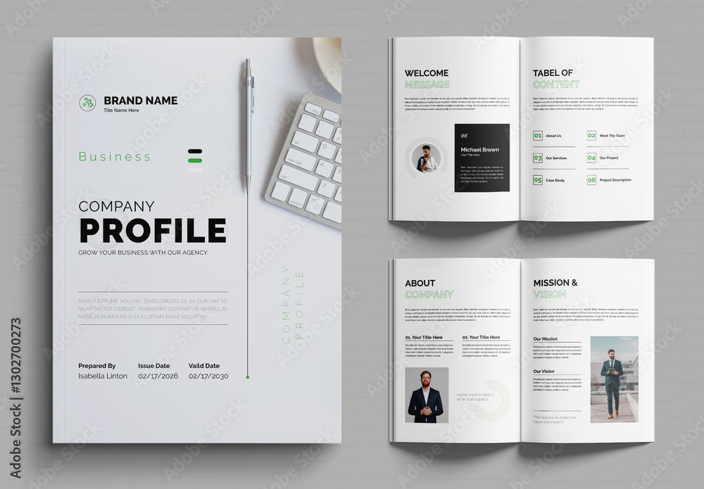 Company Profile Layout Stock Template | Adobe Stock