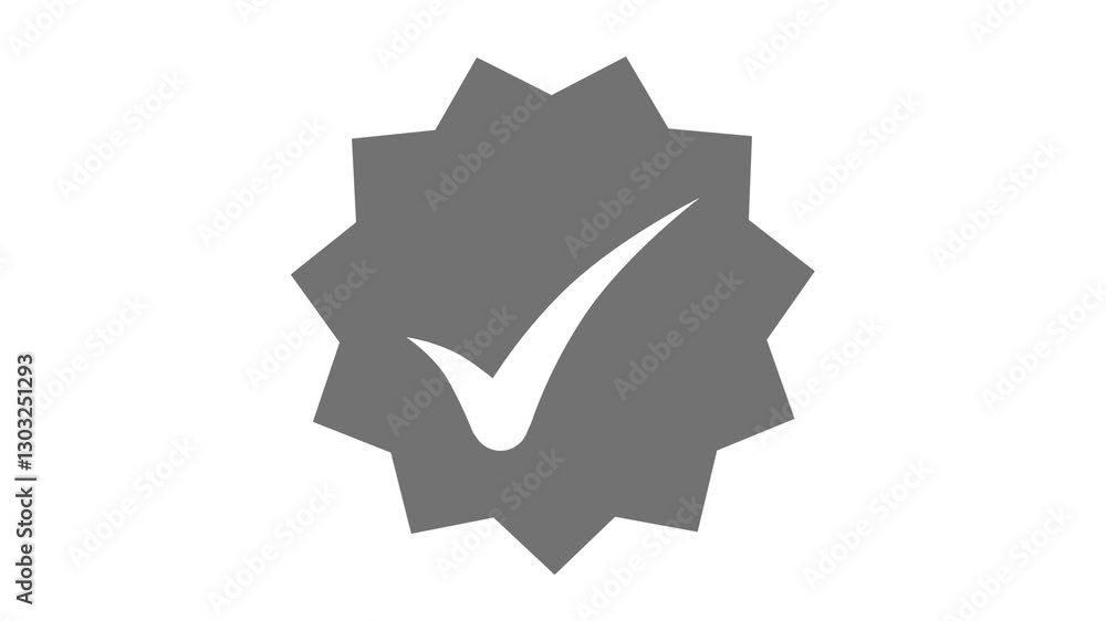 Tick check mark check button icon. Check mark icon symbol, abstract ...