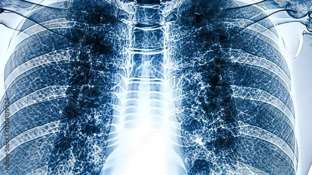 Chest X-Ray: A stark and detailed x-ray image showcasing the skeletal ...