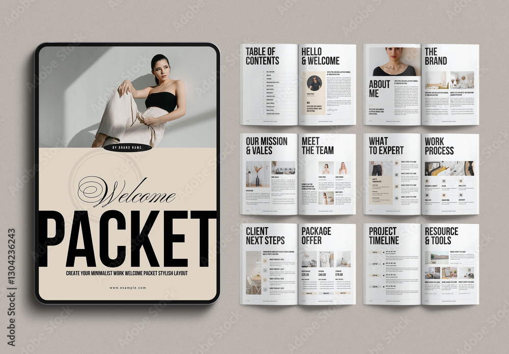 Digital Welcome Packet Template Stock Template | Adobe Stock