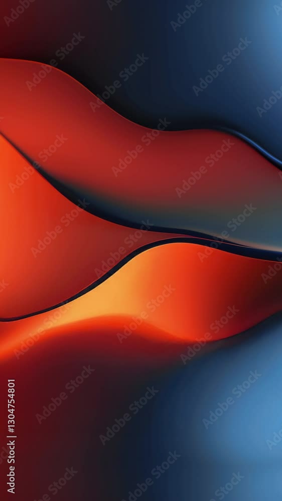 Abstract Liquid Flow Animation with seamless looping. 3D Glossy Fluid ...