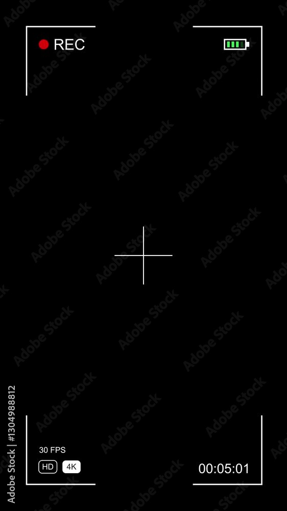 Smartphone recording overlay frame overlay on transparent background ...