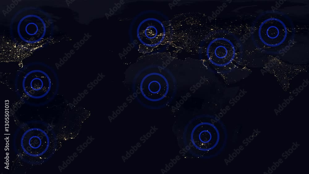 gps map navigation system animation. route destination 3d city streets ...