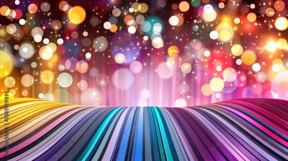 Poster Abstract representation of tachyonic field theory, glowing ...